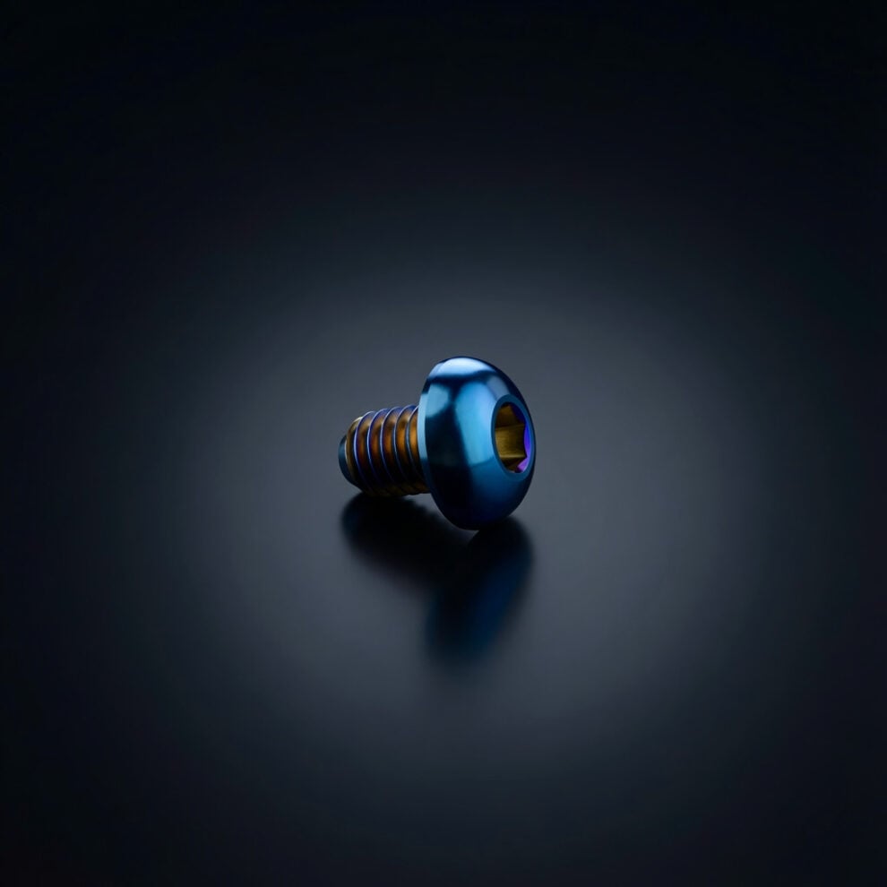 APE CUSTOM ACRO P2 ANODIZED TITANIUM REPLACEMENT SCREW / BLUE - Ape Defense